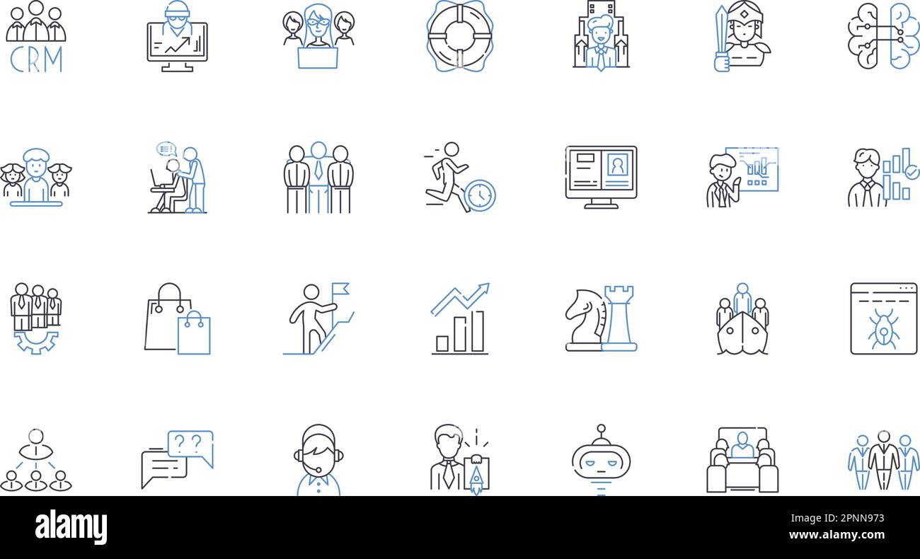 Occupational movement line icons collection. Flexibility, Ergonomics ...