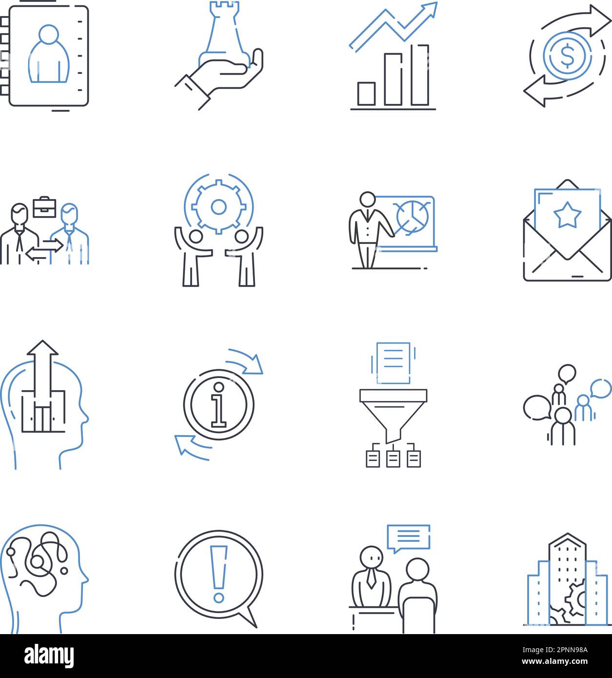 Financial progress line icons collection. Wealth, Savings, Investments ...