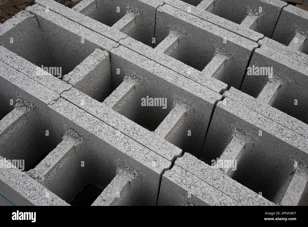 A stack of concrete masonry blocks Stock Photo - Alamy
