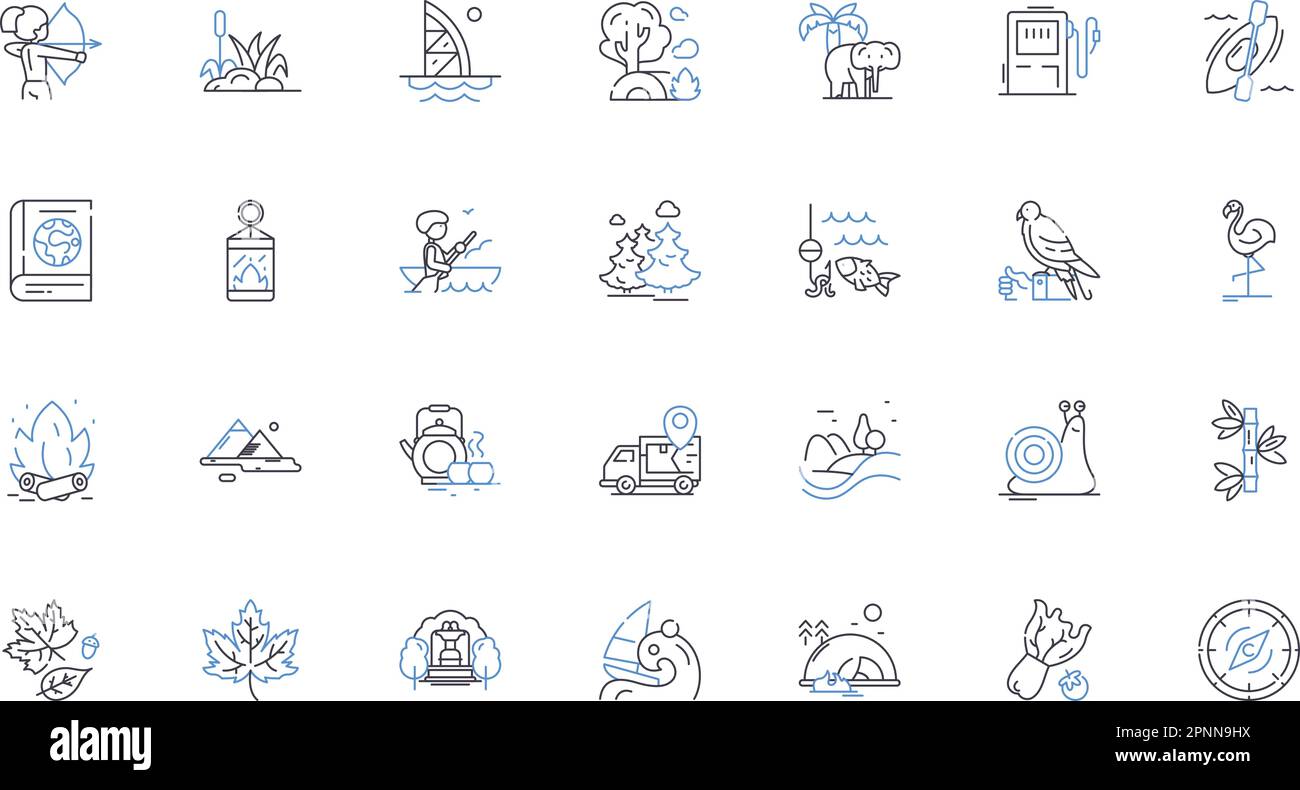 Cycling biking line icons collection. Pedal, Spokes, Chain, Gear ...