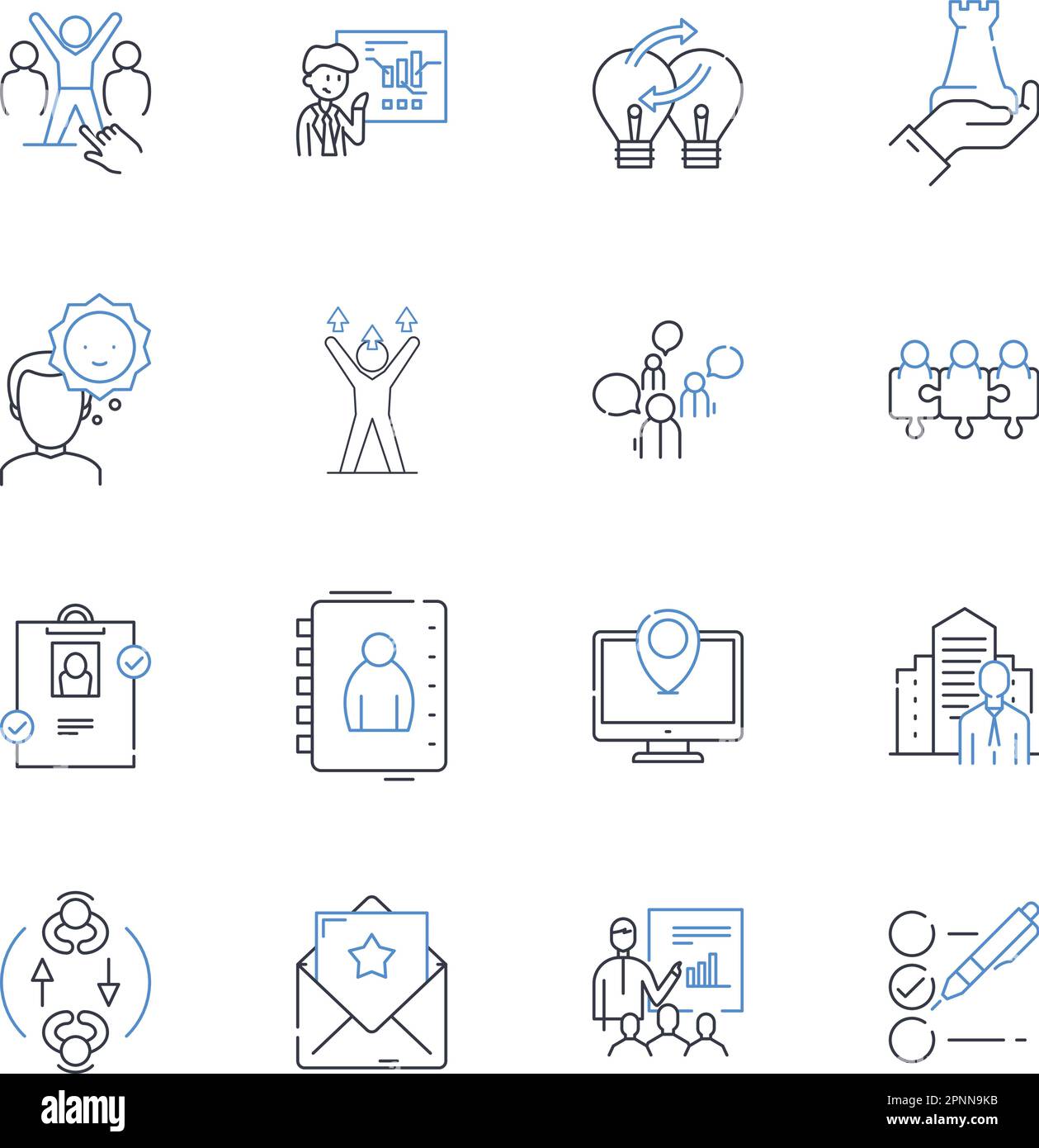 Joint venture labor line icons collection. Collaboration, Alliance ...