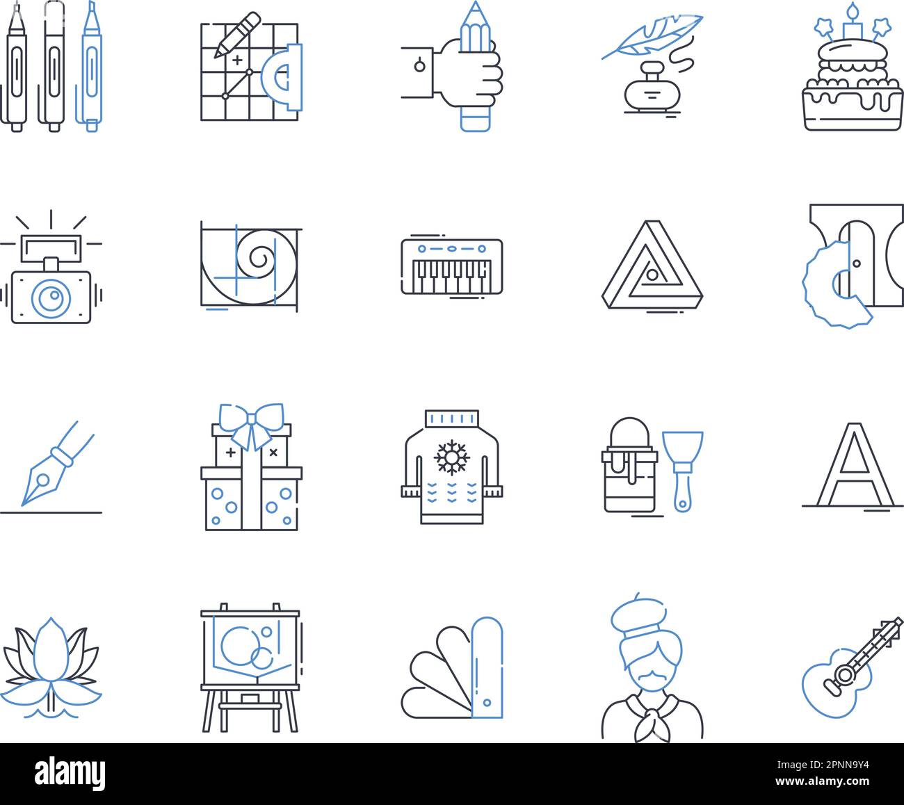 One-of-a-kind pieces line icons collection. Unique, Original, Singular ...