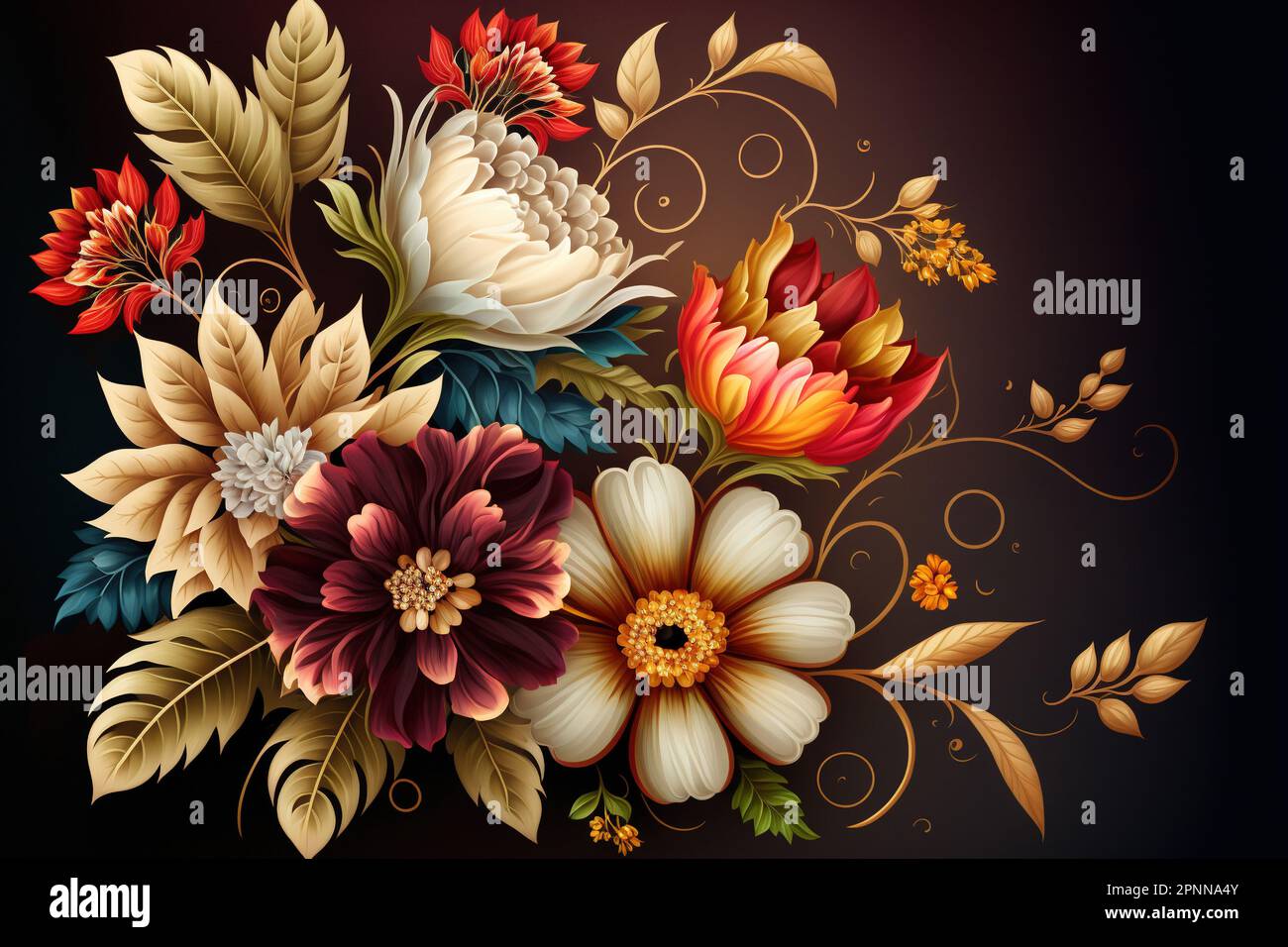 Colorful flowers wallpaper, beautiful botanical background, floral ...