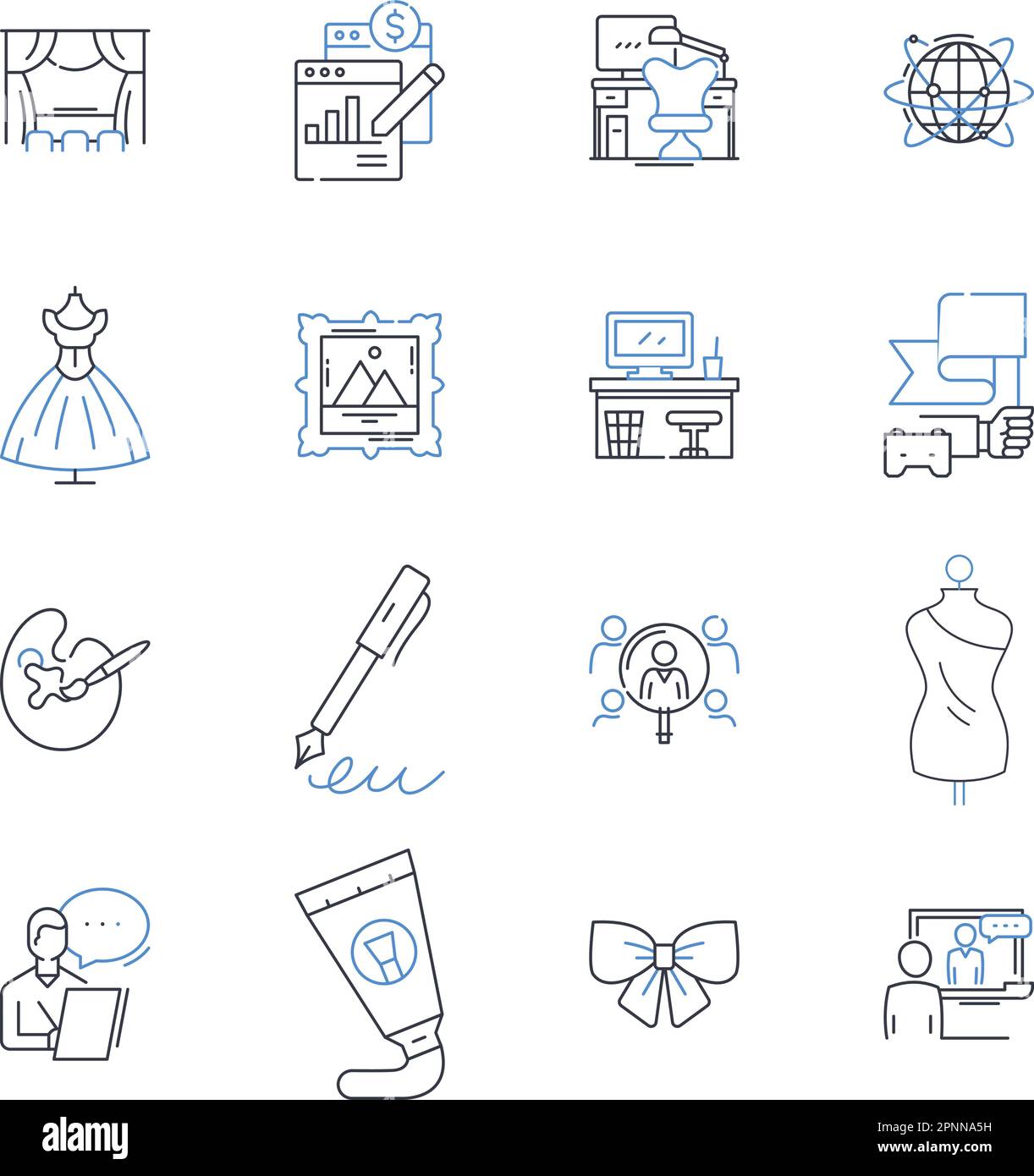 Specialist service line icons collection. Exemplary, Precise ...