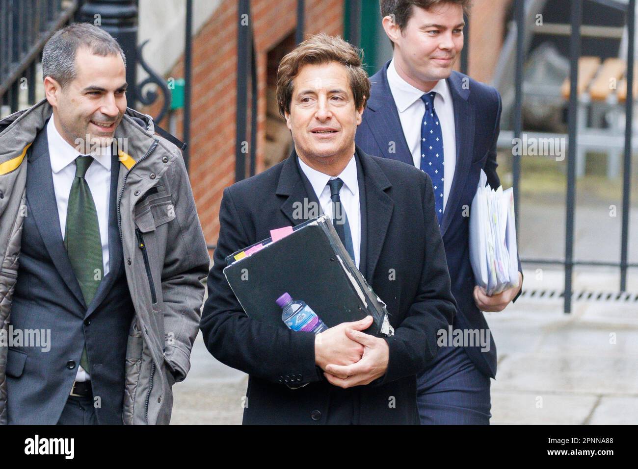 David Sherborne arrives at the Royal Courts of Justice this morning ...