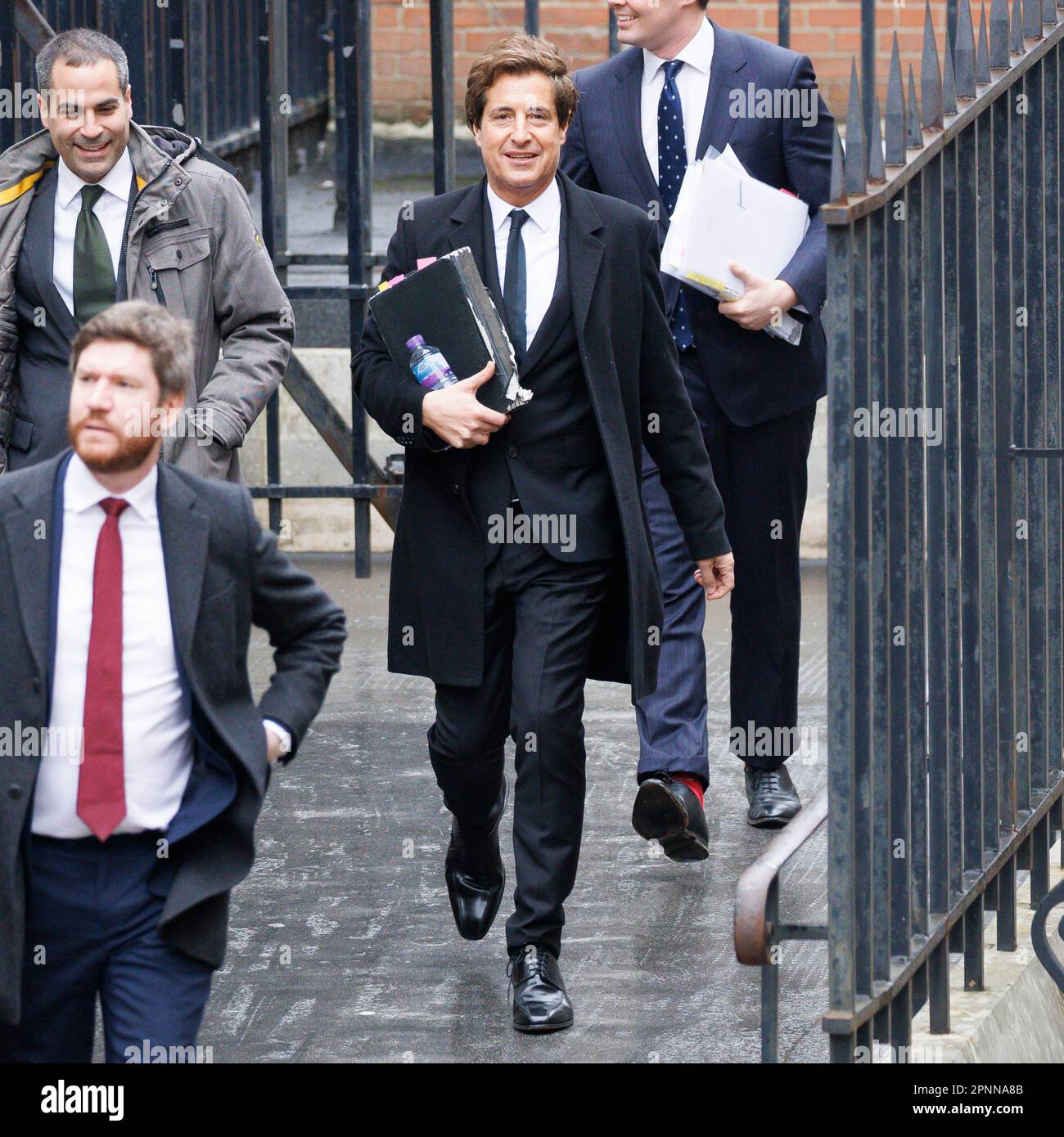 David Sherborne arrives at the Royal Courts of Justice this morning ...