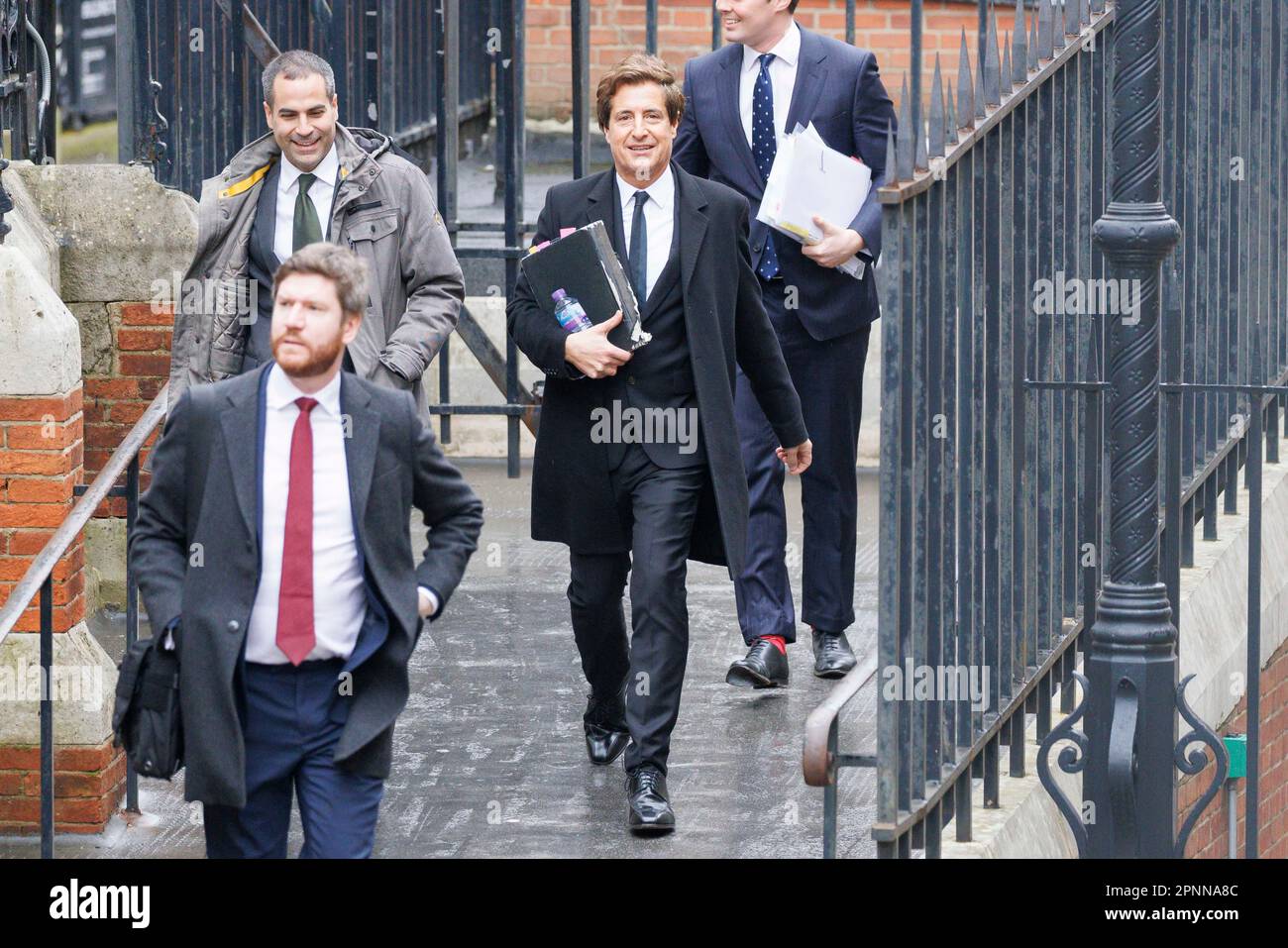 David Sherborne arrives at the Royal Courts of Justice this morning ...
