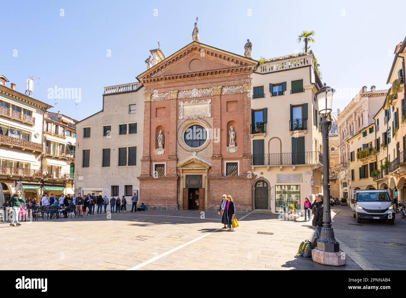 Padua, Italy. April 2023. External view of the Church of San Clemente ...