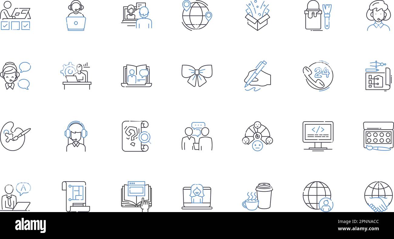 Startup founder line icons collection. Entrepreneur, Visionary, Risk ...