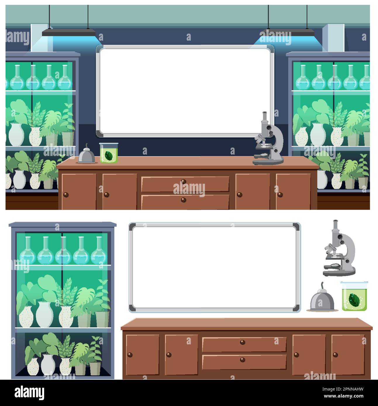 Set of plant laboratory illustration Stock Vector Image & Art - Alamy