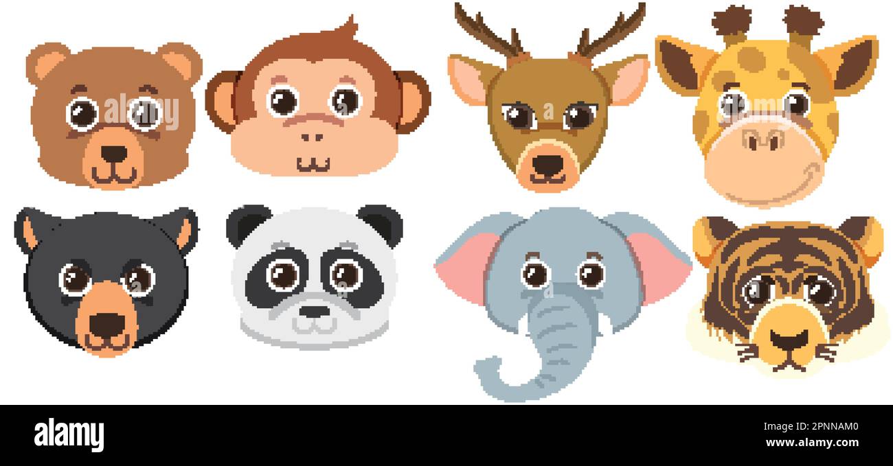 Set of mix animal character illustration Stock Vector Image & Art - Alamy