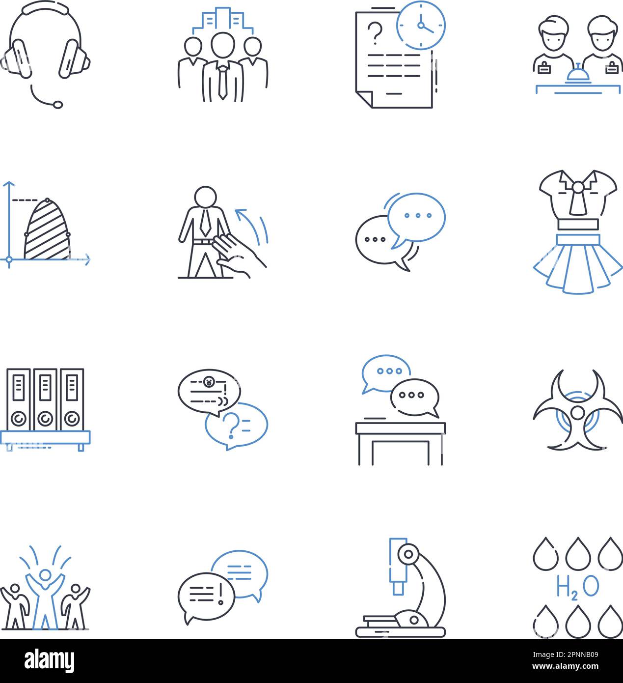 Academic progression line icons collection. Advancement, Development ...