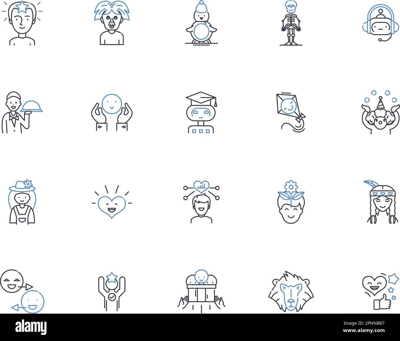 Jesters line icons collection. Humor, Foolishness, Wit, Laughter ...