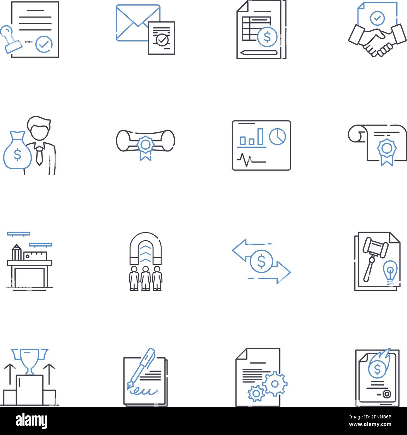 Discipline Line Icons Collection Control Authority Regulation Order