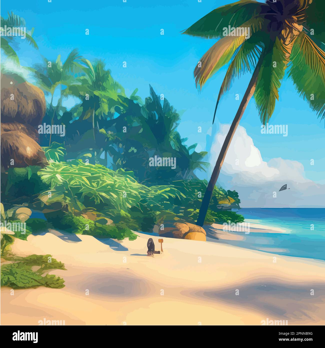 Dunes on summer day Stock Vector Images - Alamy