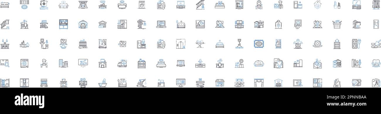 House remodeling line icons collection. Renovation, Upgrades ...