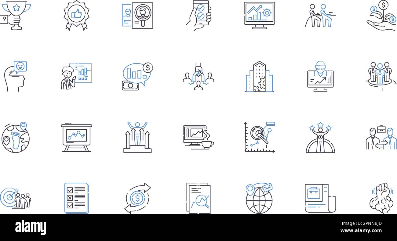 Project milests line icons collection. Progress, Achievement, Success ...