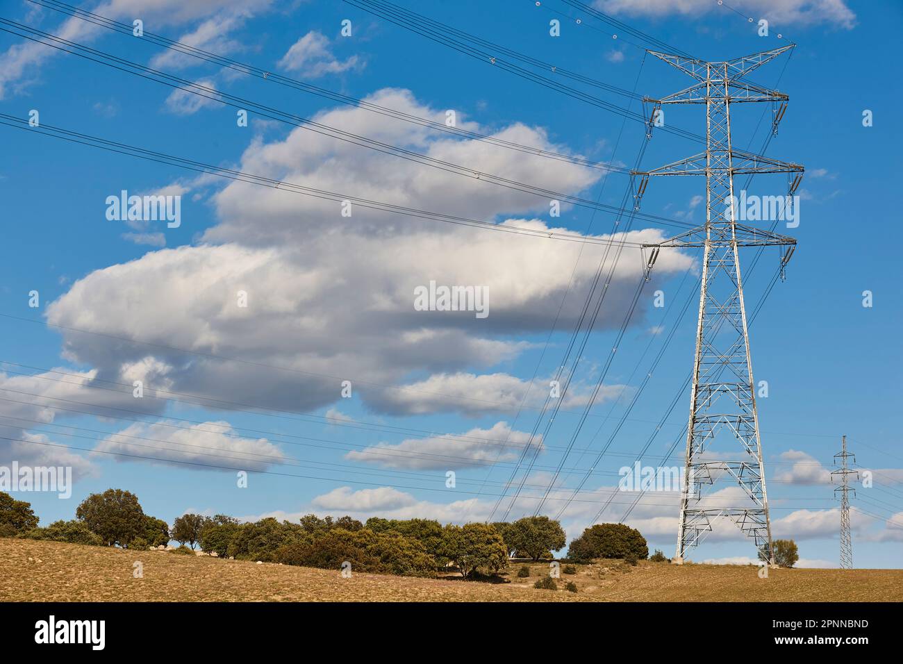 Power lines. Energy industry. Industrial electricity trasmission ...