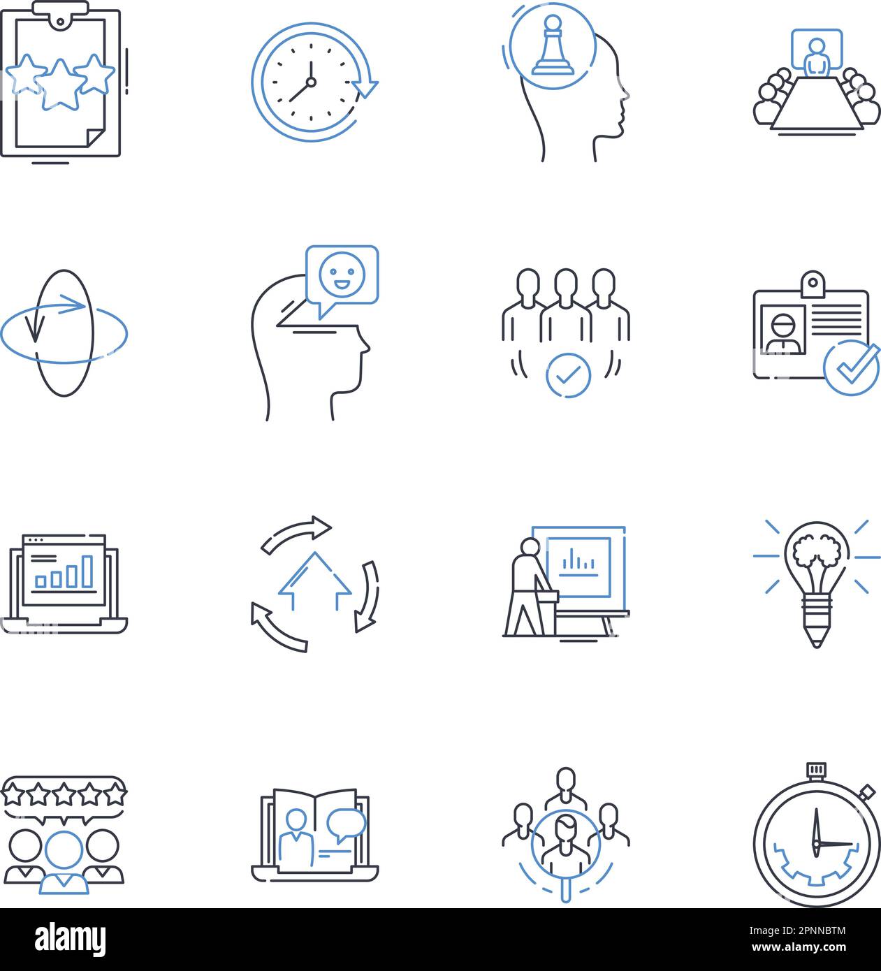 Shared venture line icons collection. Collaboration, Partnership, Co ...