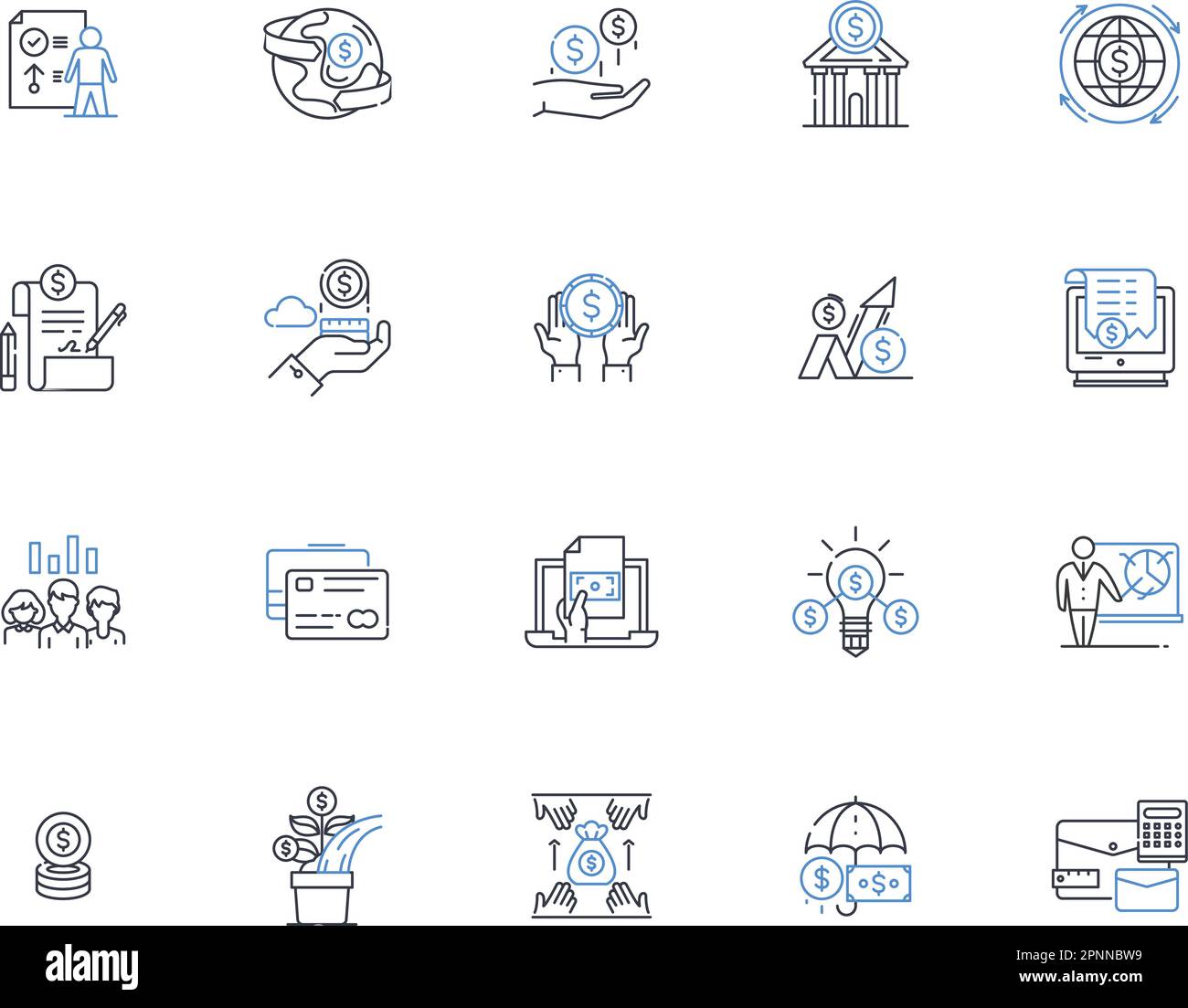 Credit limit line icons collection. Restriction, Affordability ...