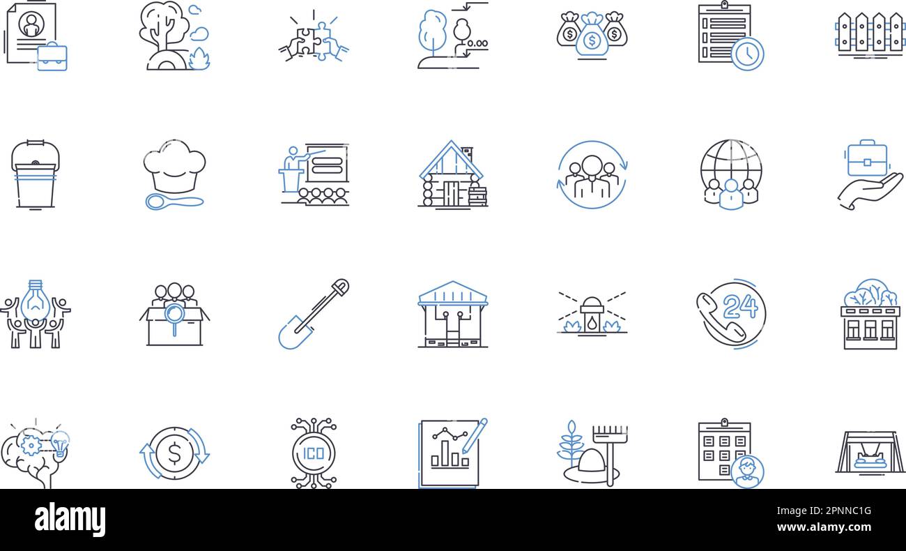 Green Technology line icons collection. Solar, Wind, Hydro, Geothermal ...