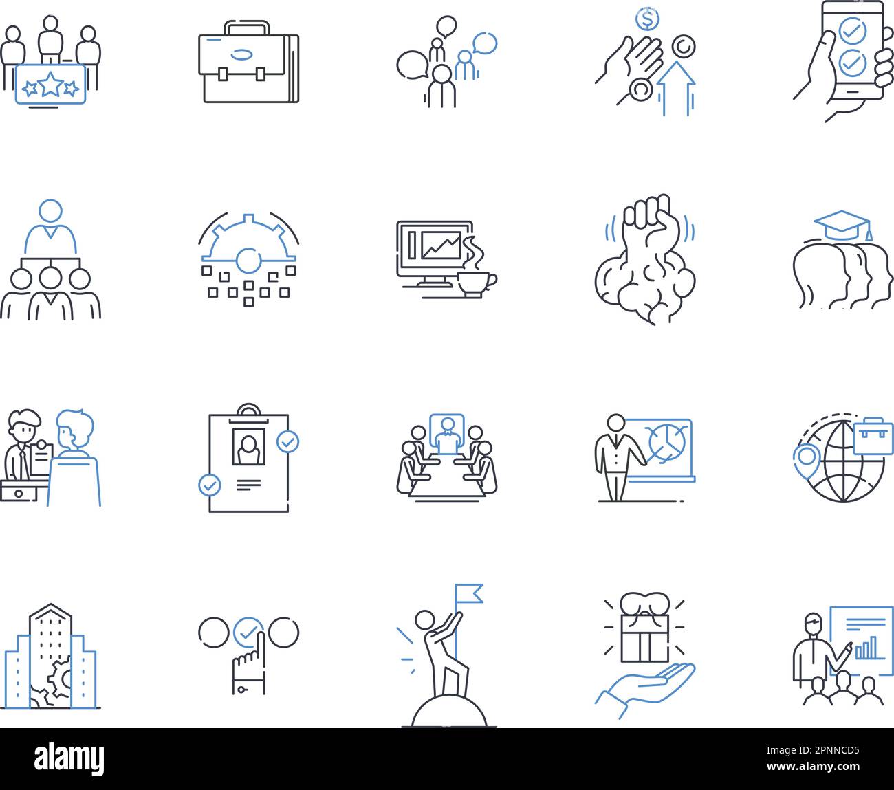 Commercial growth line icons collection. Expansion, Prosperity ...