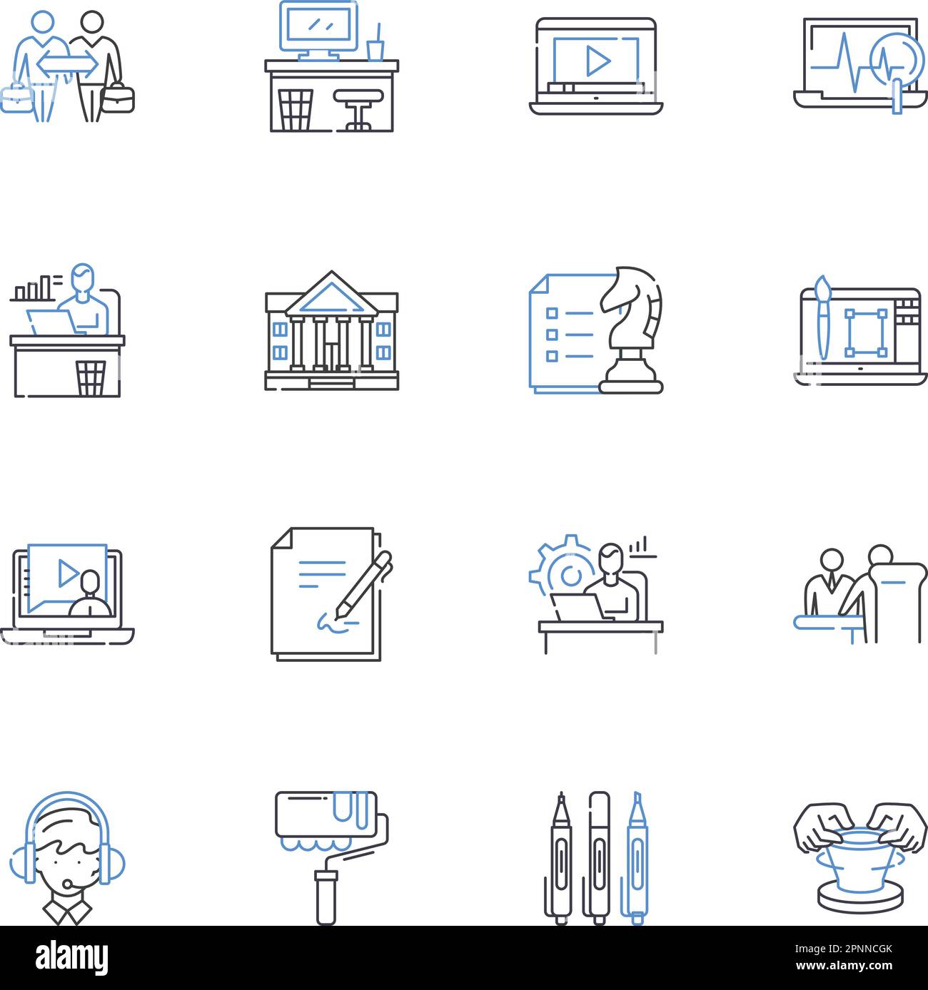 Roundtable discussion line icons collection. Dialogue, Symposium, Panel ... Roundtable discussion line icons collection. Dialogue, Symposium, Panel ...