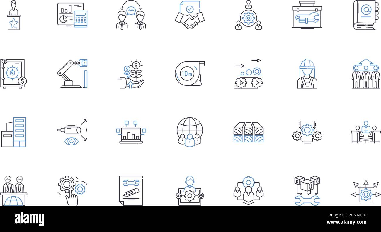 Development agency line icons collection. Empowerment, Innovation ...