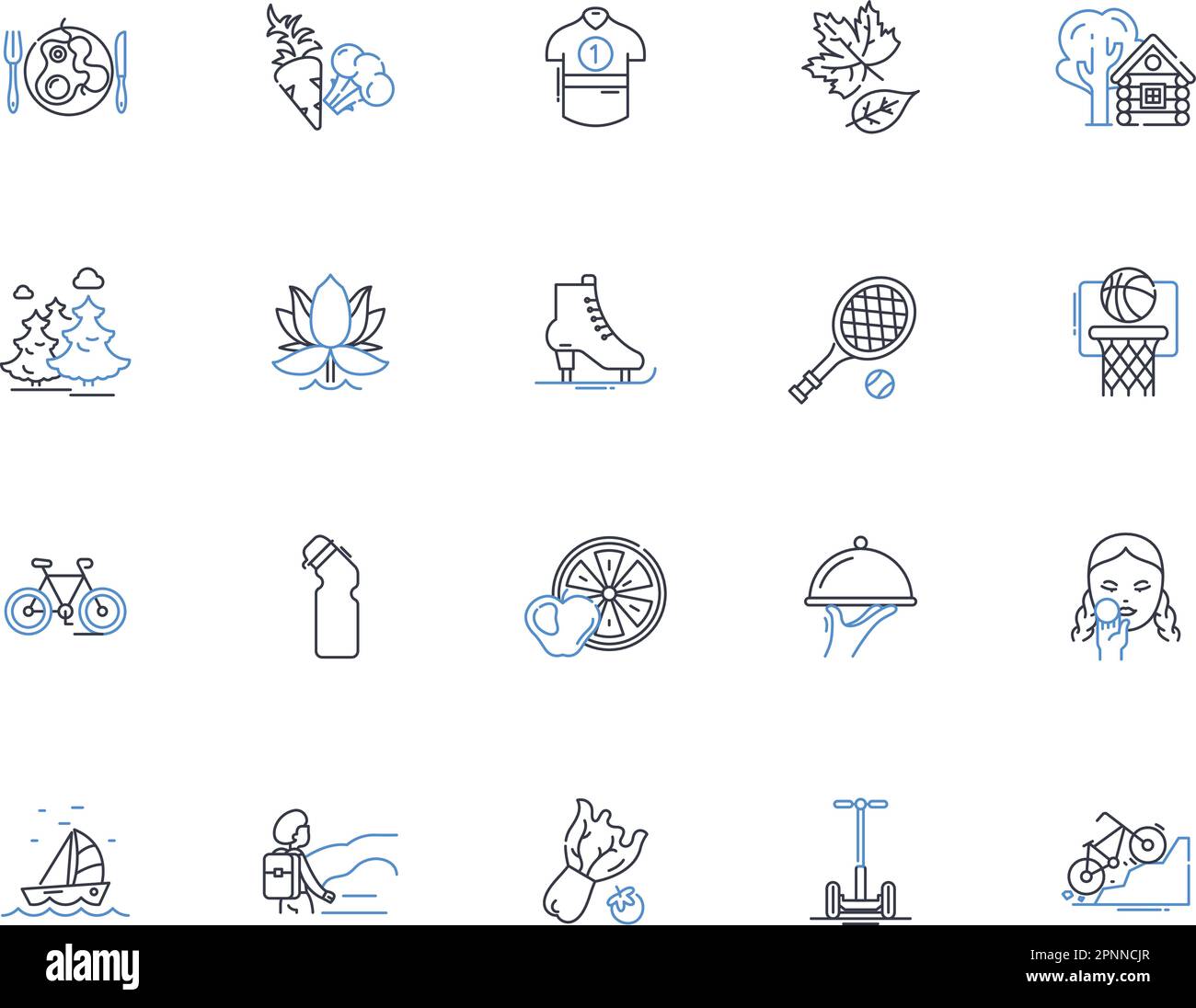 Balance line icons collection. Equilibrium, Harmony, Stability ...