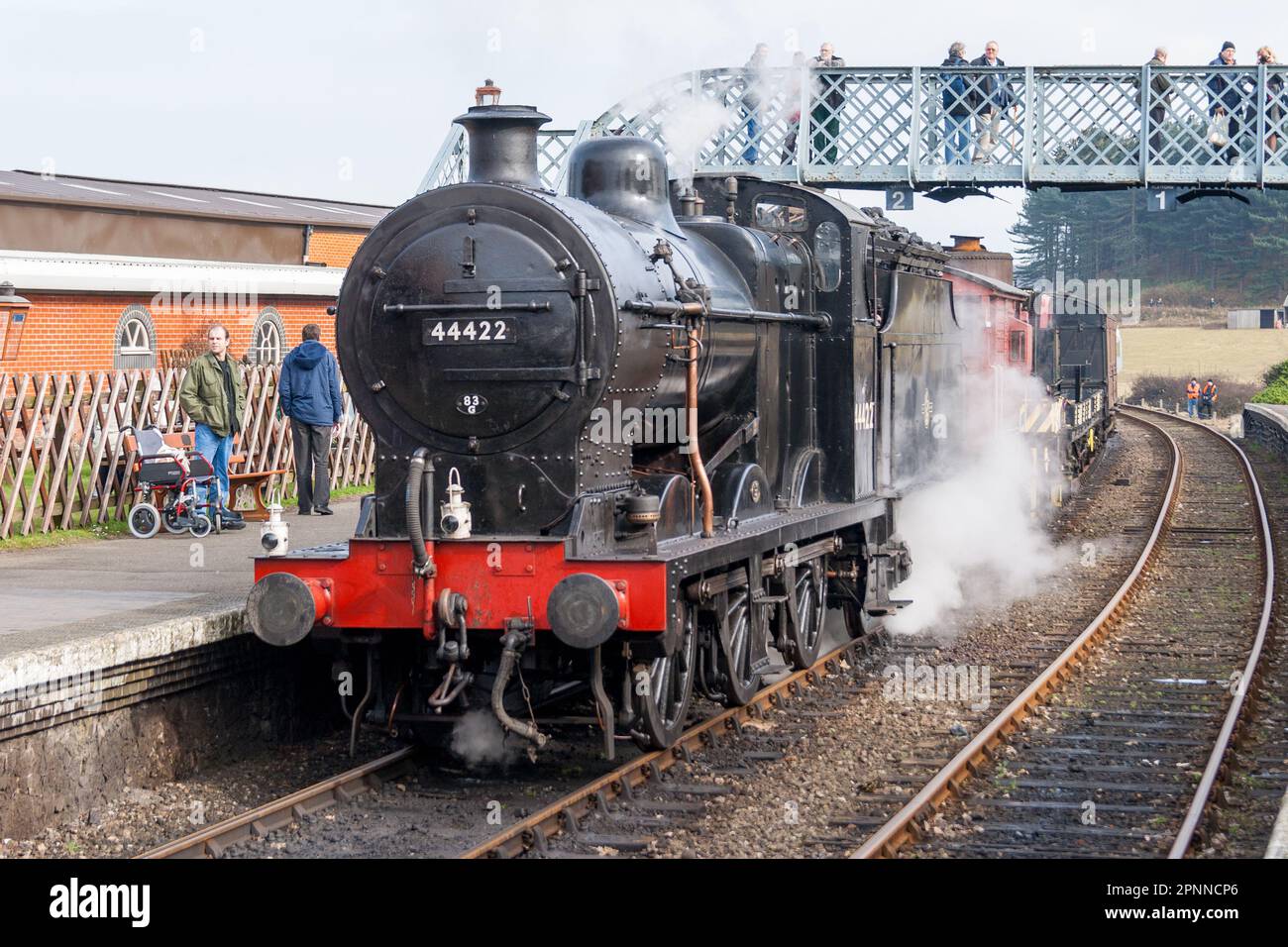 A steam locomotive at a North Norfolk Railway steam gala Stock Photo ...