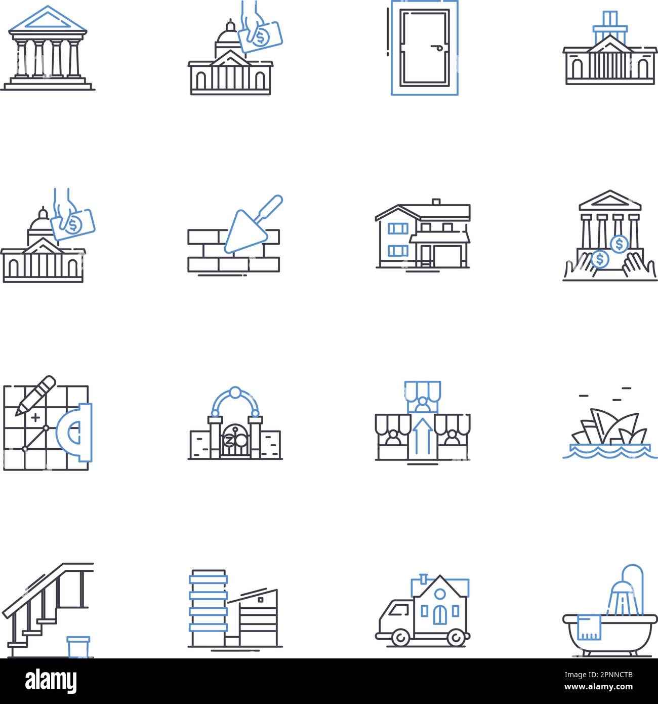 Suites line icons collection. Luxurious, Spacious, Elegant, Comfortable ...