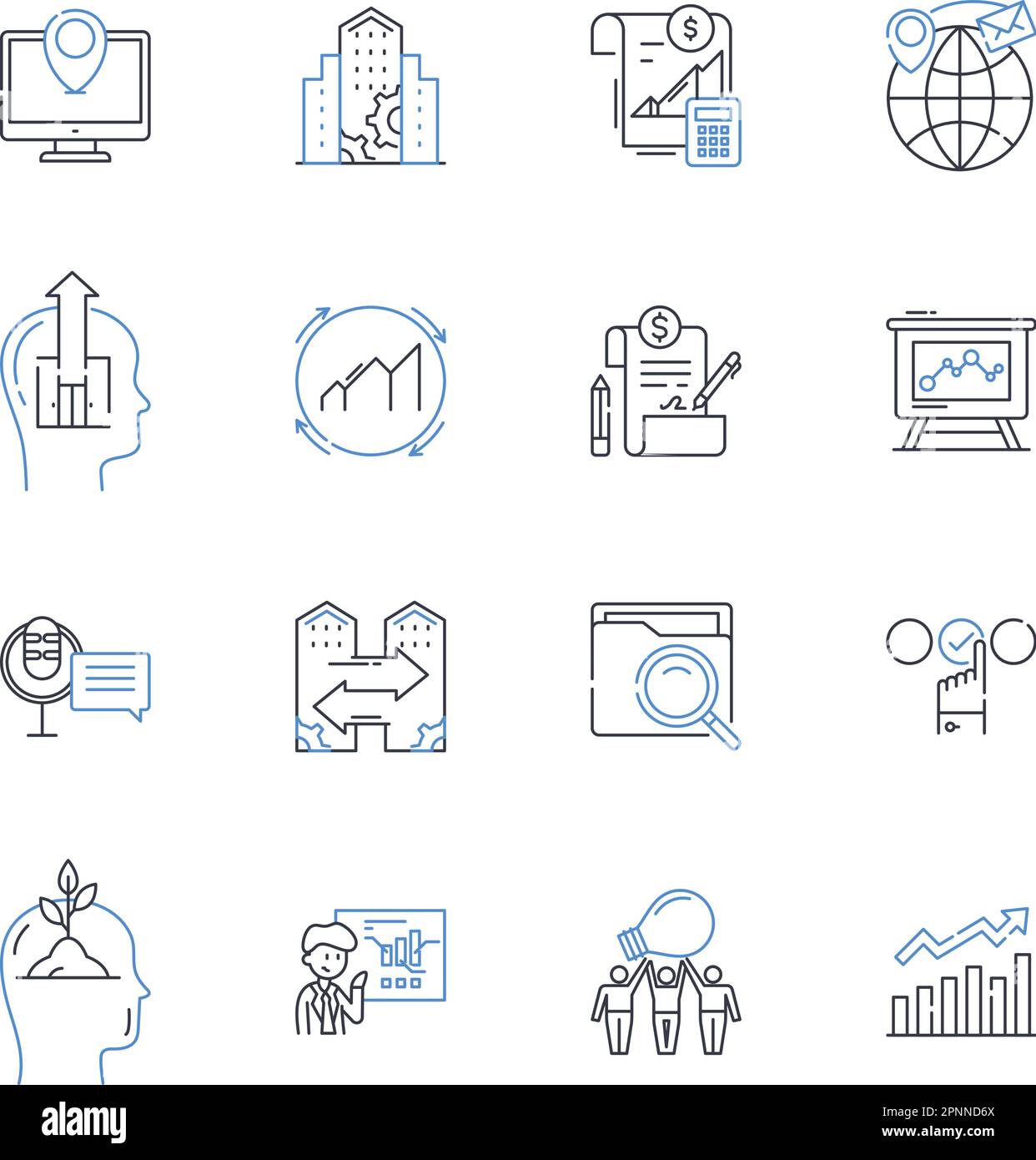 Revenue surge line icons collection. Growth, Profit, Increase, Boom, Expansion, Success, Surge ...
