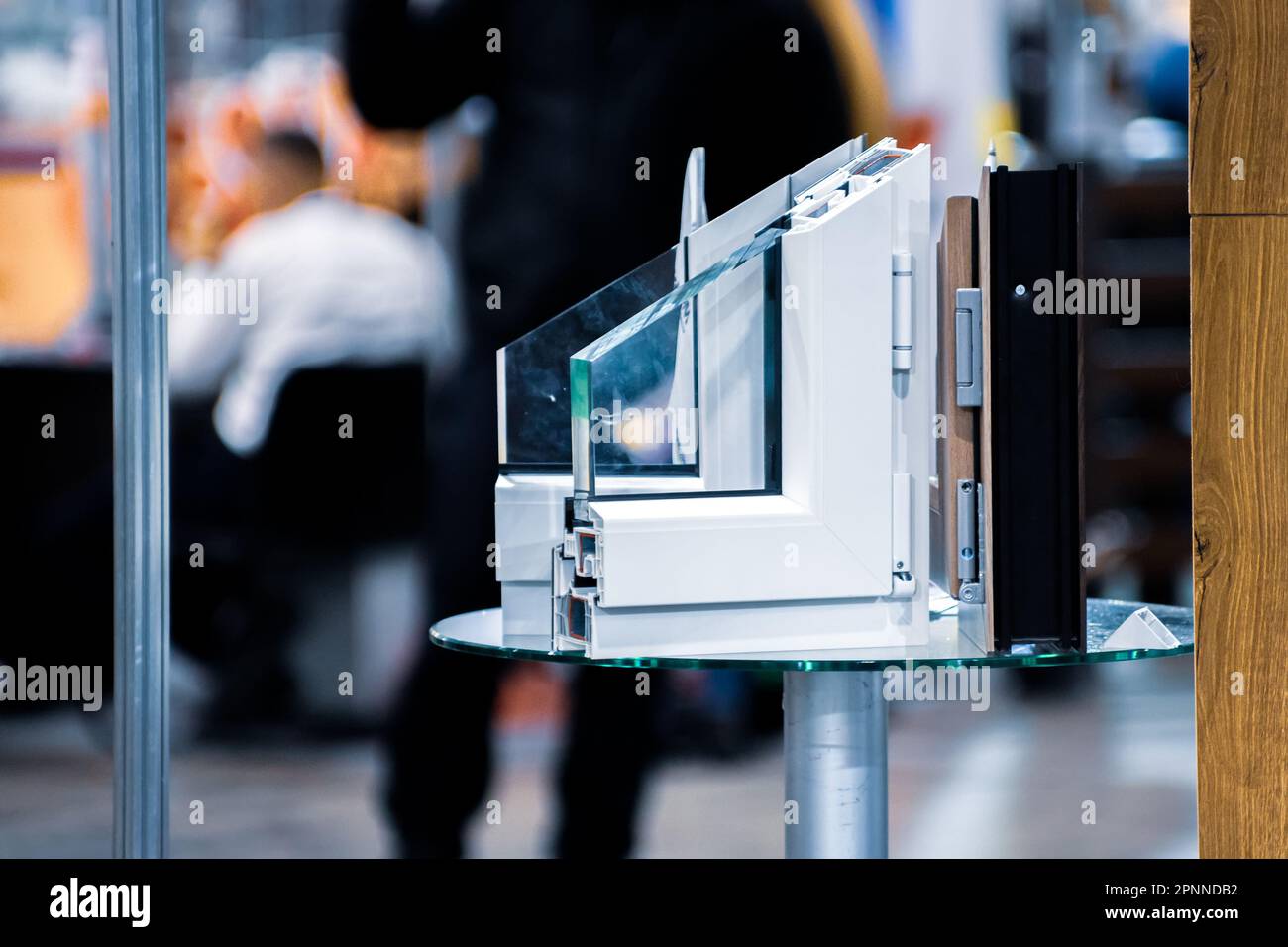Sectional PVC window with thick glass Stock Photo - Alamy