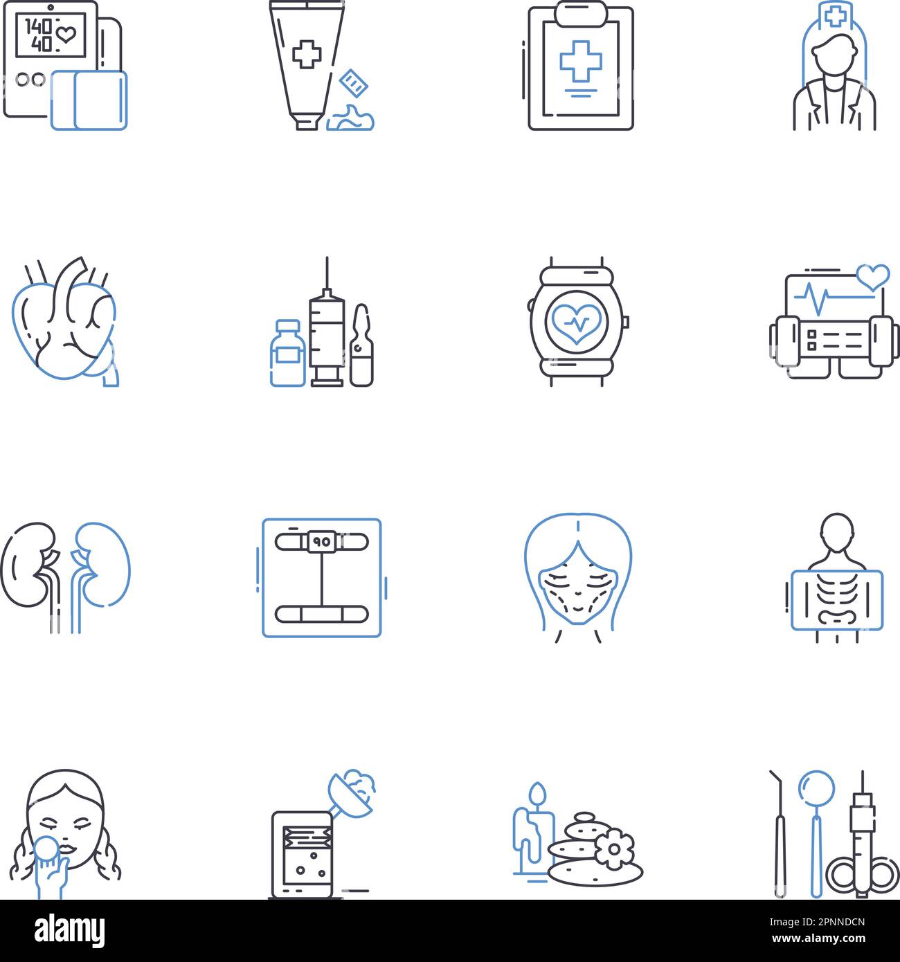 Health services line icons collection. Wellness, Nutrition ...