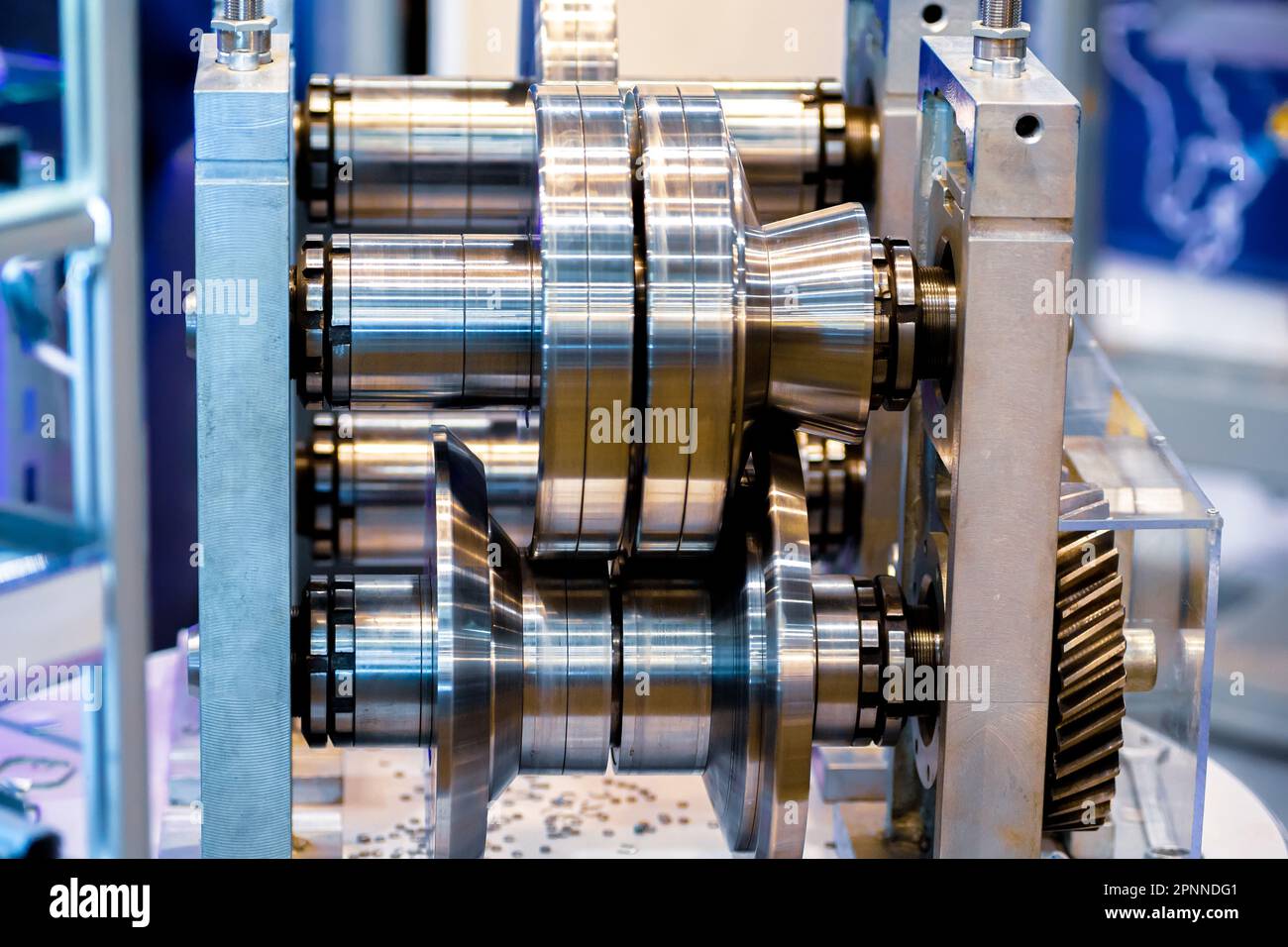 Machine for the production of steel profiles Stock Photo - Alamy