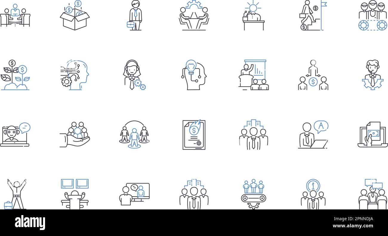 Role modeling and emulation line icons collection. Inspiration ...