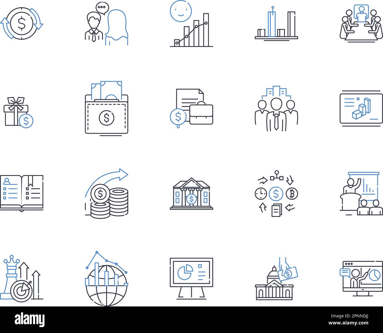 Financial modeling and simulation line icons collection. Forecasting ... Financial modeling and simulation line icons collection. Forecasting ...