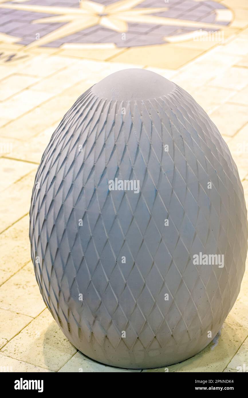 Street restraints made of egg-shaped concrete Stock Photo - Alamy