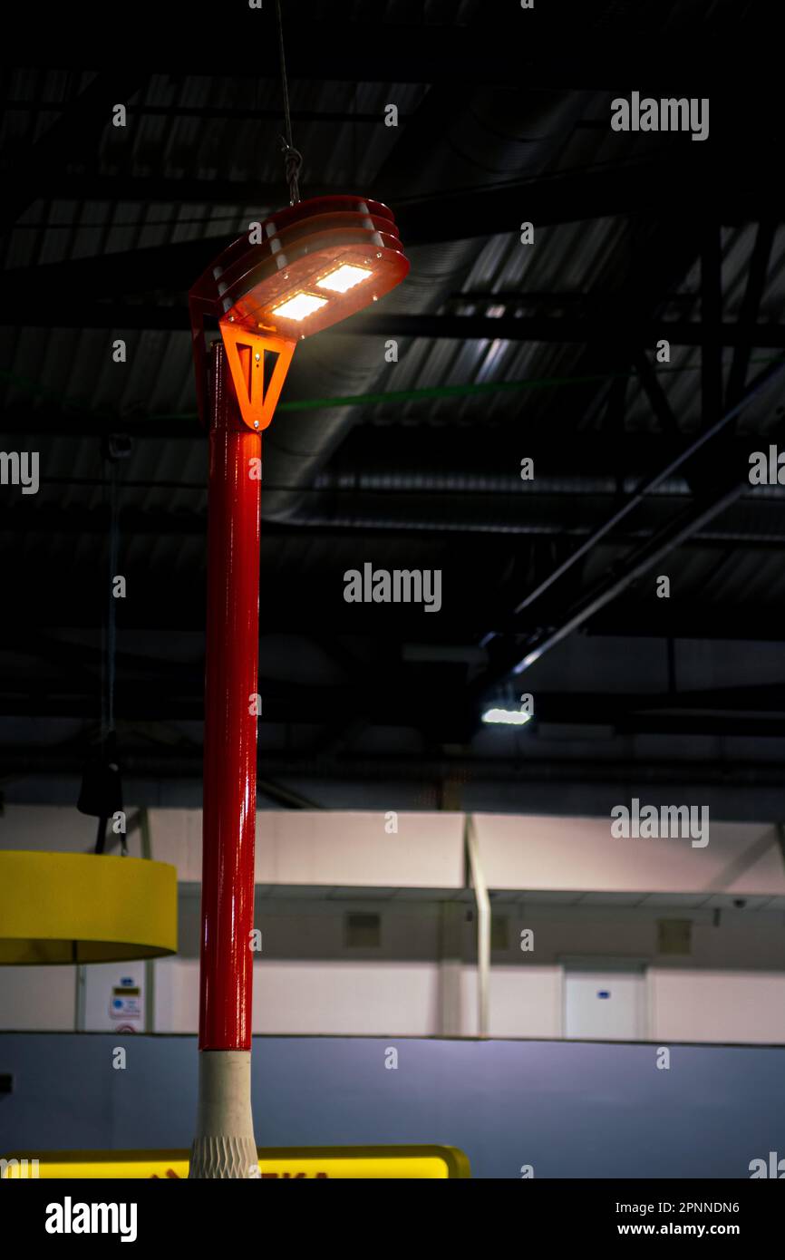 Modern tall LED street light Stock Photo - Alamy