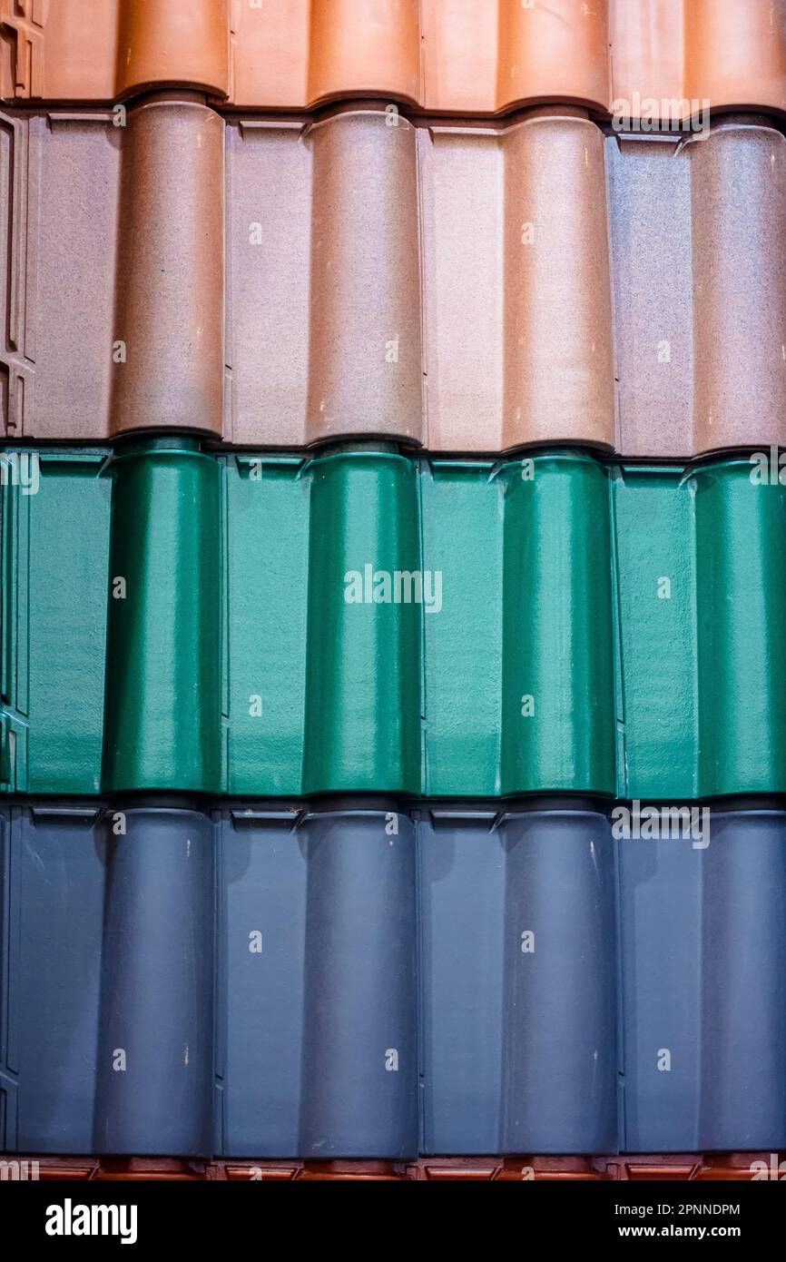 Natural ceramic tiles in different colors Stock Photo - Alamy