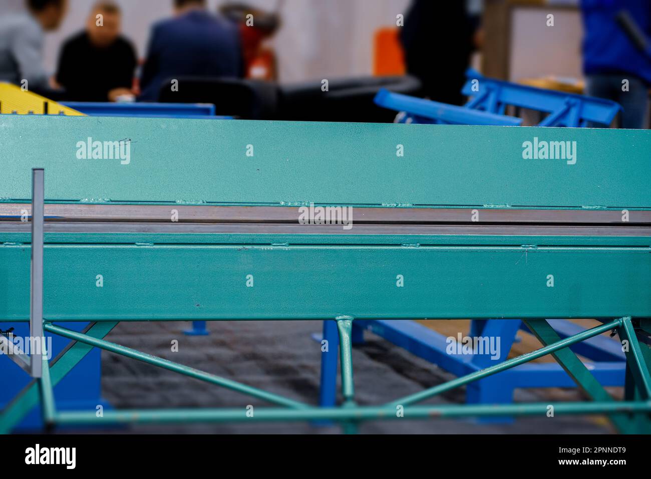 Manual roller bending machine. Metal sheet bending machine Stock Photo ...