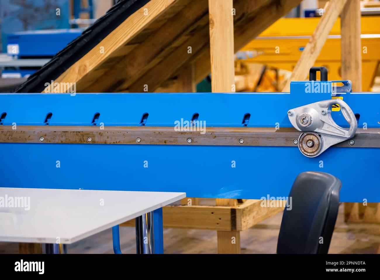 Manual bending machine with roller knife Stock Photo - Alamy