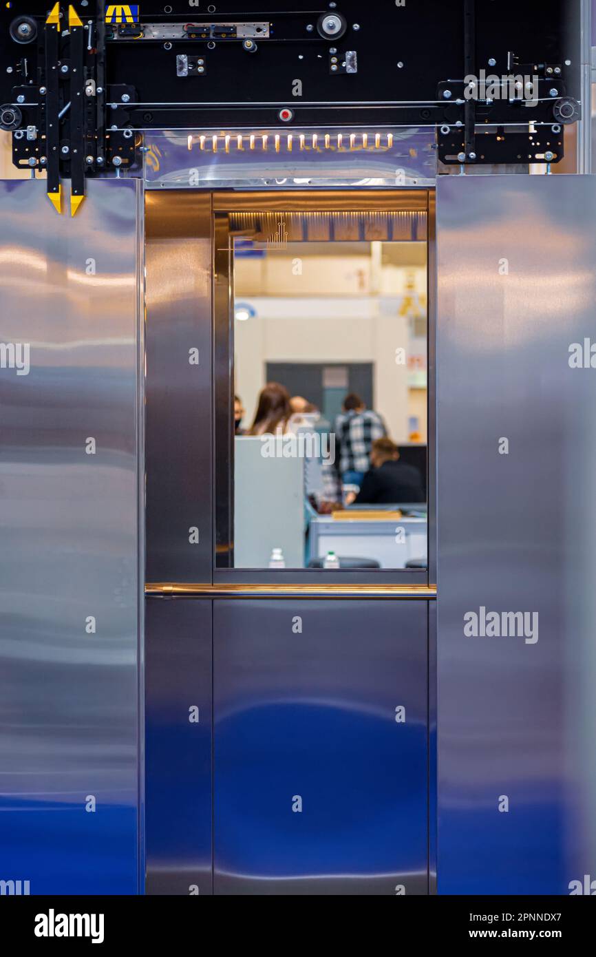 Part of the cabin of a modern elevator Stock Photo - Alamy