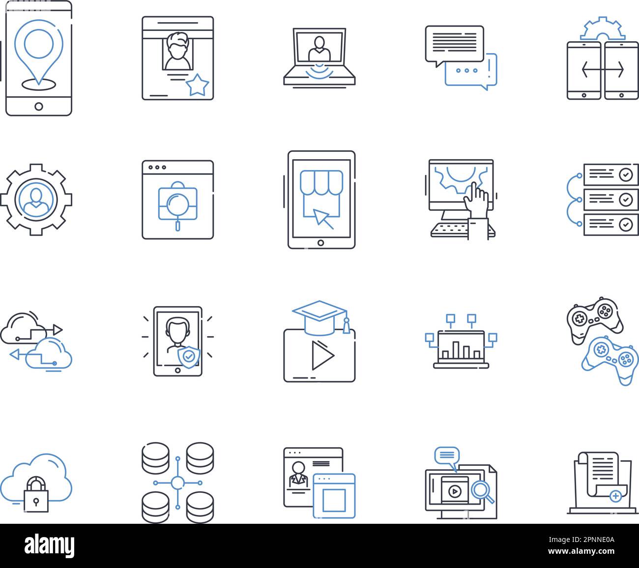 Cyber sleek line icons collection. Cyber, Sleek, Technology, Innovation ...