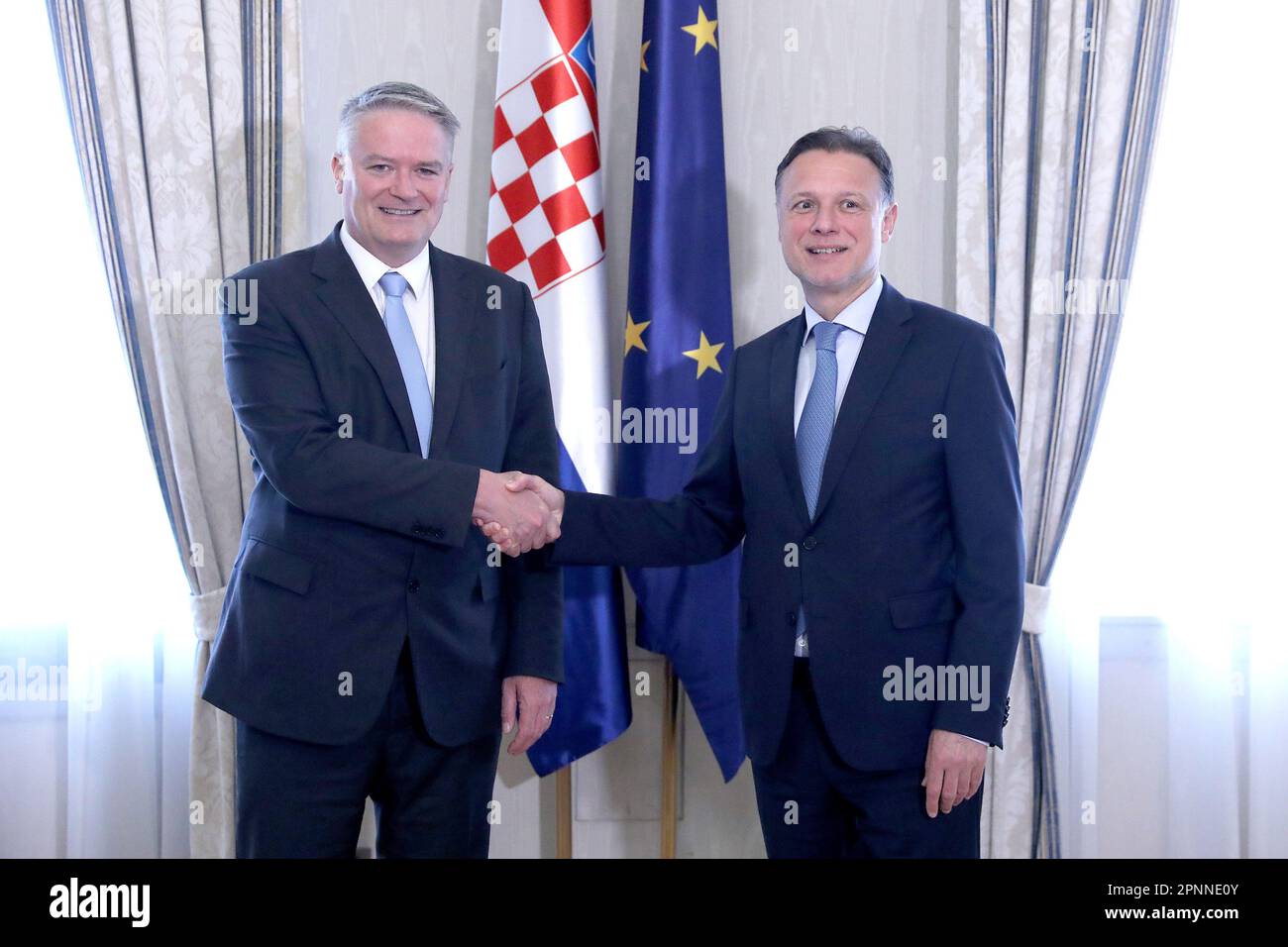 Zagreb, Croatia, on April 20, 2023. The President of the Croatian ...