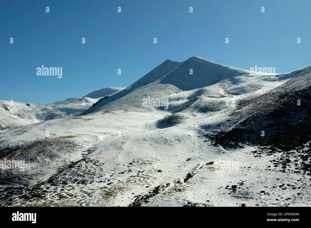 The Monts Dore in winter, Massif of Sancy, Regional Nature Park of the ...