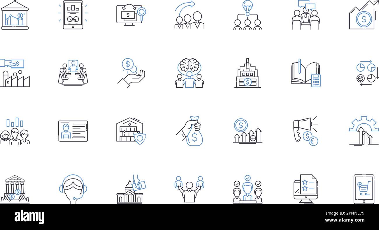 Firm infrastructure line icons collection. System, Process, Structure ...