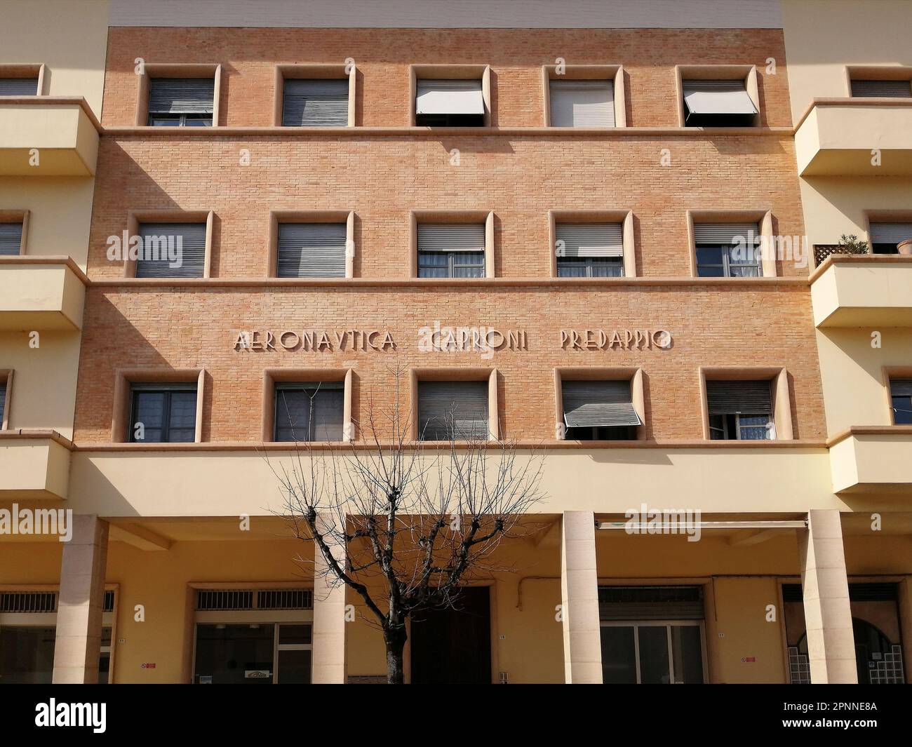 Italy, Emilia Romagna, Predappio, Aeronautica Caproni Palace Stock ...