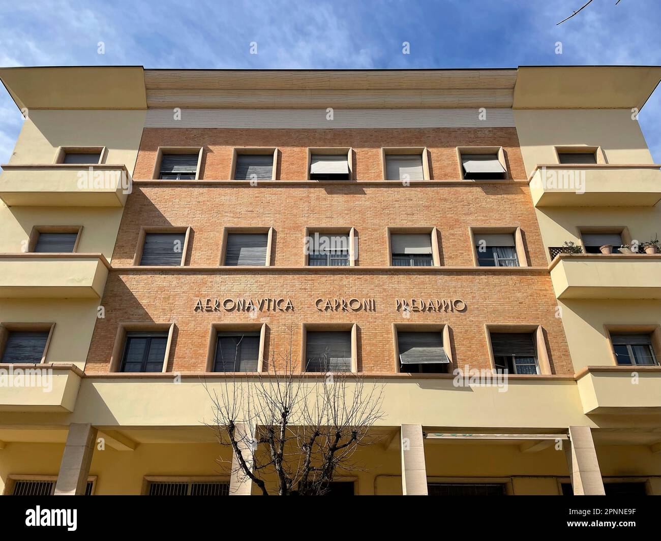Italy, Emilia Romagna, Predappio, Aeronautica Caproni Palace Stock ...