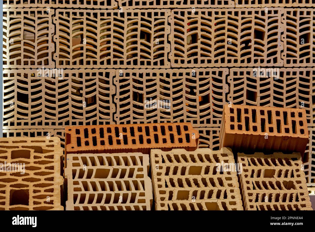 Building bricks with voids inside Stock Photo - Alamy